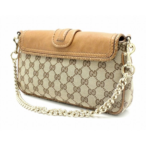 Gucci | Bags | Gucci Fringe Brown Bag Tan Khaki Leather Chain Marrakech ...